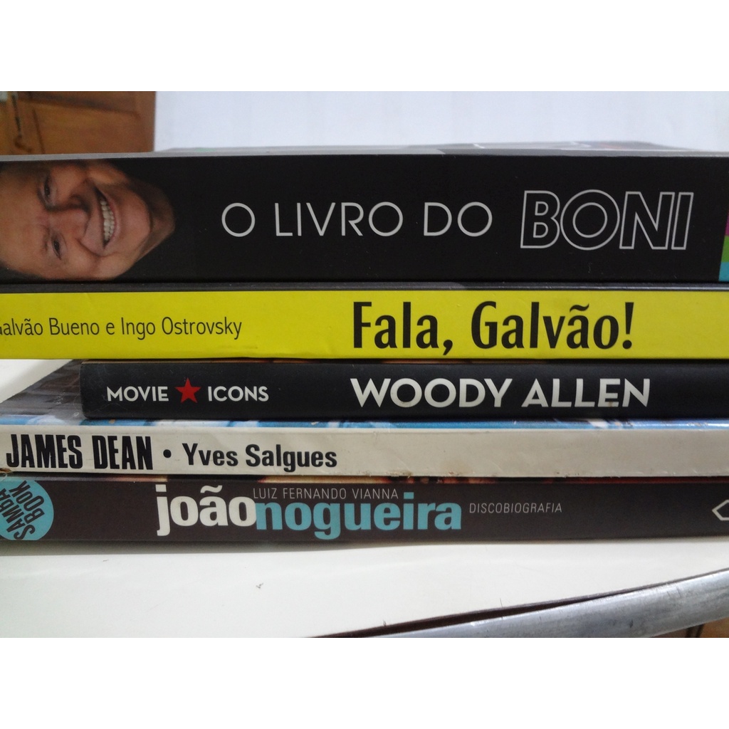 Livros Biografias Fala, Galvão / James Dean / O Livro do Boni / Woody ...