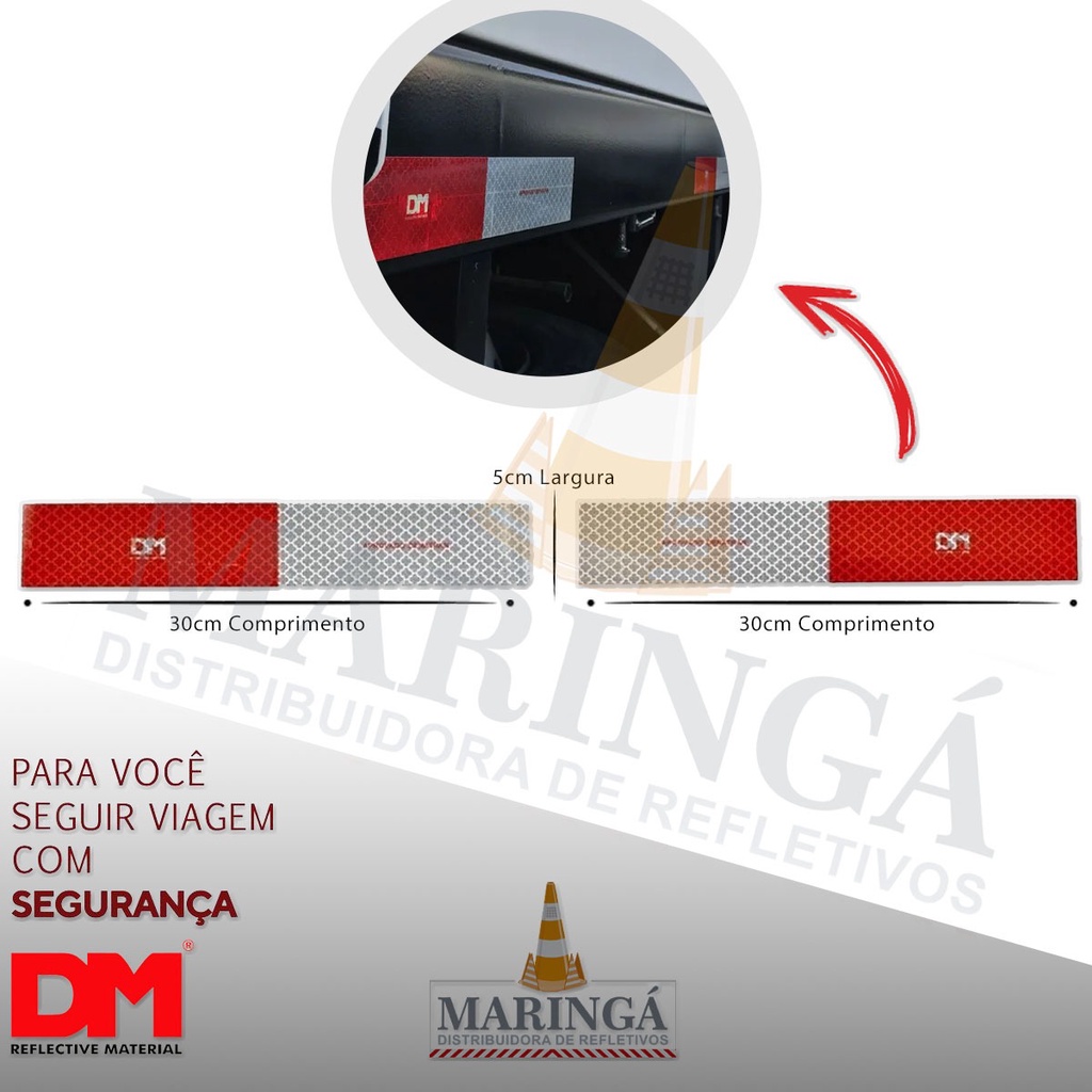 100 Faixa Refletiva Lateral Dm Caminhão Carreta Van E Bau | Shopee Brasil