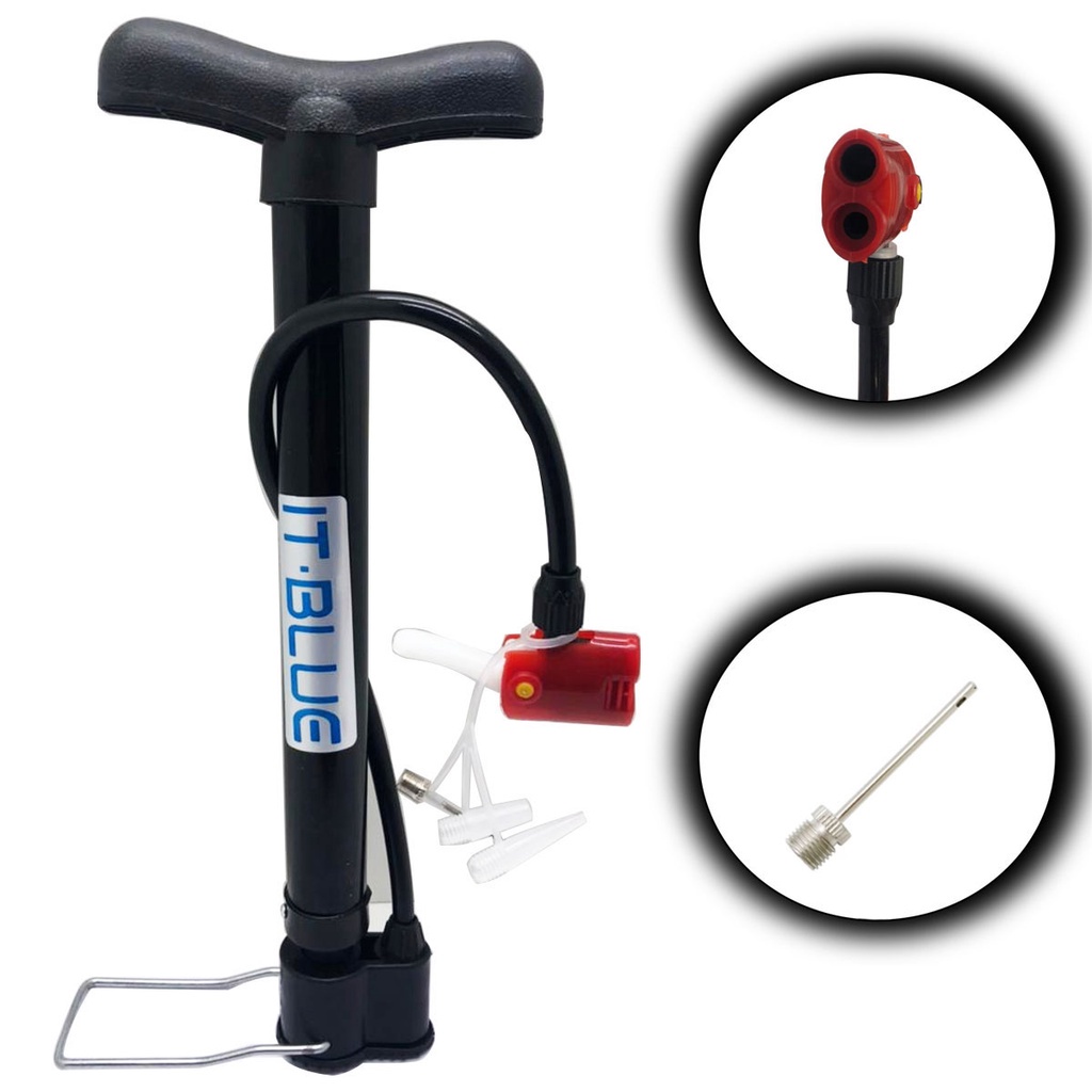 Bomba De Alumínio Bike Inflar Encher Pneu Park Multi-funcionou Encher Bola Pneu Oficina | Shopee ...