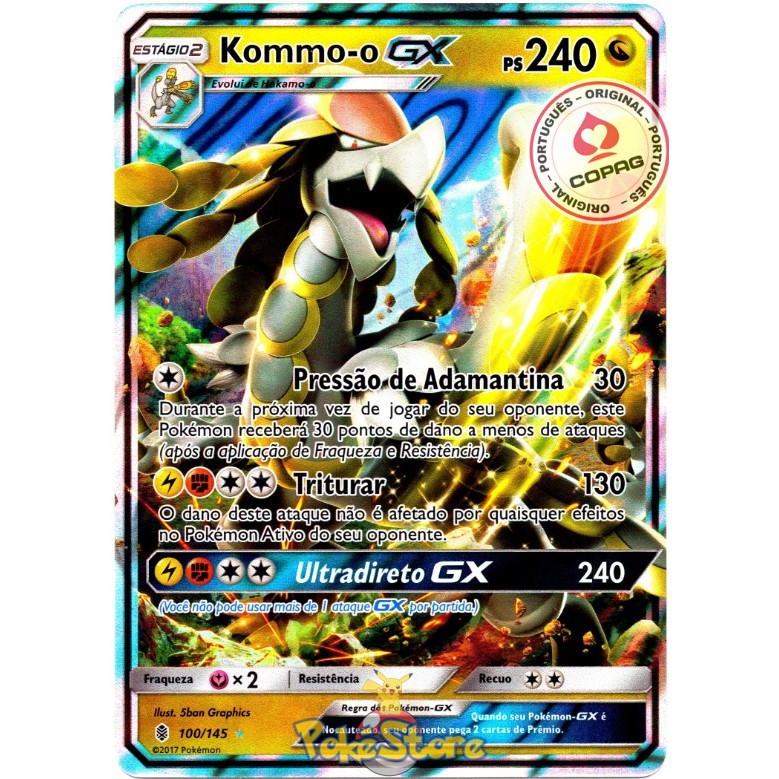 Carta Pokemon Kommo-o GX Full Art Português Original Copag | Shopee Brasil