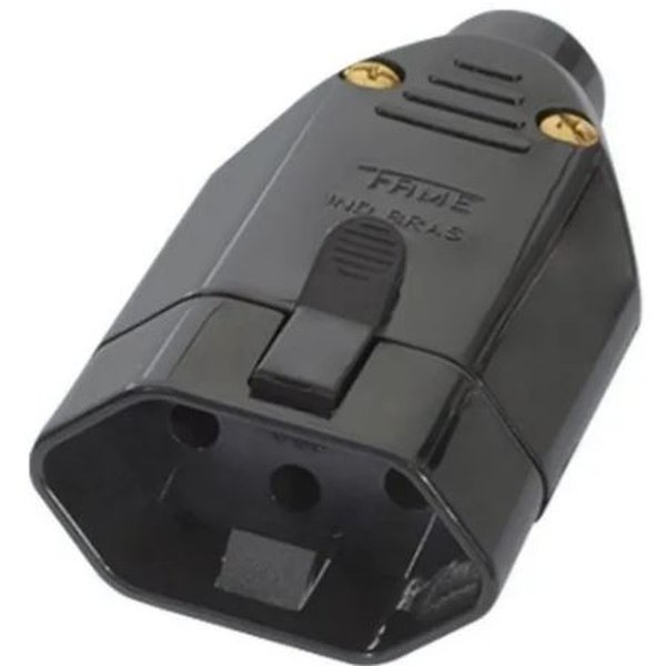 Tomada Femea Fame 2P+T 20A 250V Preto | Shopee Brasil