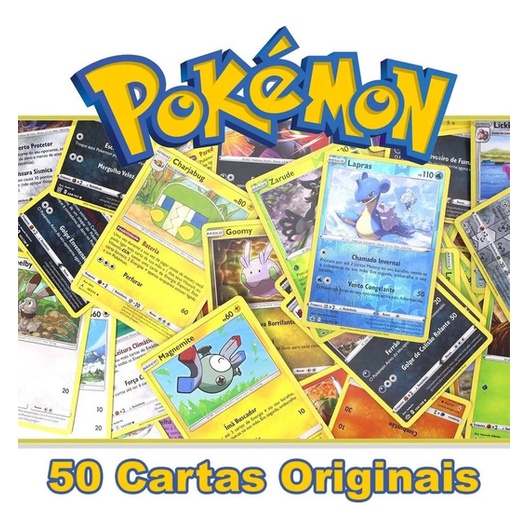 50 Cartinhas Pokémon Original - 50 Cards Pokémon | Shopee Brasil