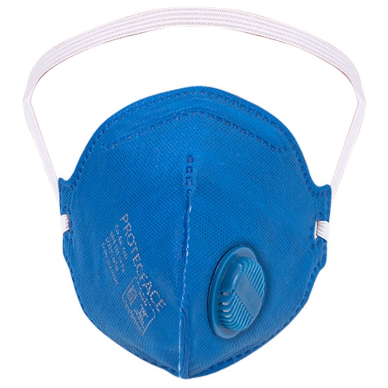 50 Máscaras Pff3 Com Válvula CA e Inmetro Azul Protecface | Shopee Brasil
