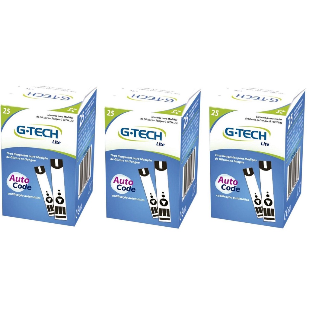 Kit Com 150 Tiras Fitas Lite De Glicemia GTech Lite | Shopee Brasil