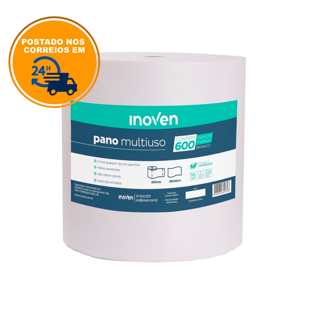 Rolo Multiuso Perfex 28cmx240m 600 folhas | Shopee Brasil