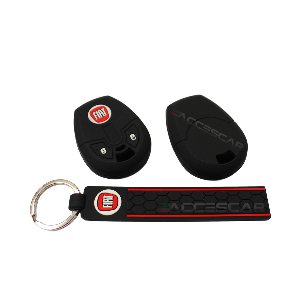 Kit Capa Silicone Chave 2 Botões FIAT + Chaveiro Fiat Palio, Siena ...