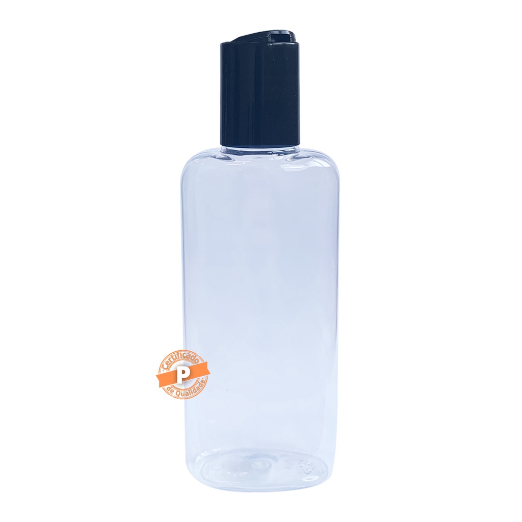 Frasco Pet 140ml Oval Cristal C/ Tampa Disk Top (10 Unidades) | Shopee Brasil