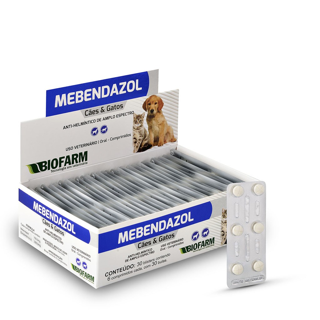 Vermífugo Mebendazol caixa com 06 comprimidos | Shopee Brasil