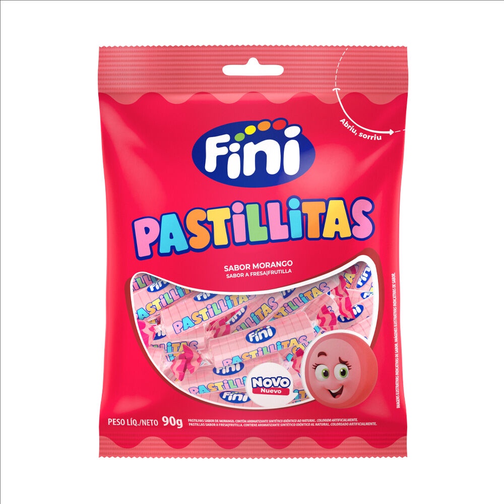 Fini Balas Pastillitas 90g Pastilhas Frutas Morango | Shopee Brasil
