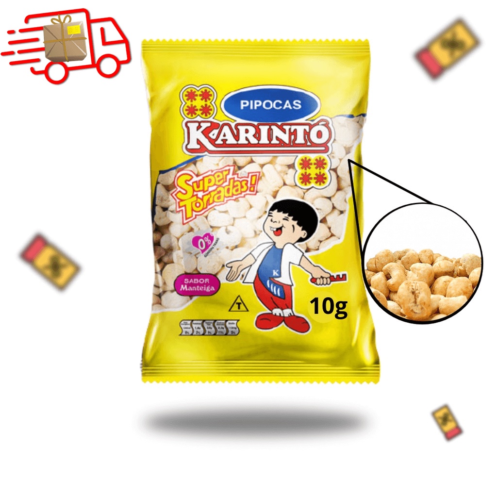 Pipocas Salgada KARINTO C/10 Unidades ou 20 unidades de 30g | Shopee Brasil