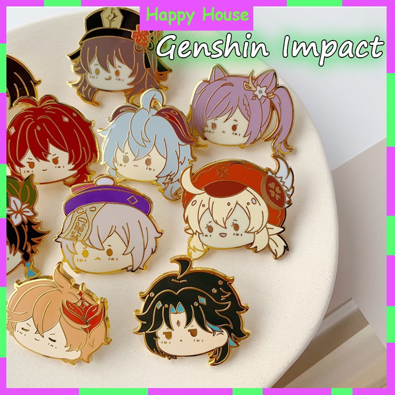 Emblema De Impacto Genshin Tartanglia klee paimon venti keqing xiao zhongli chibi moe | Shopee ...