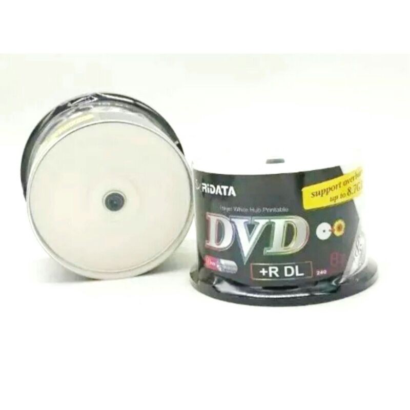 50 Dvd+r 8.5 Gb Ridata Printable 240 Minutos 8x Ritek | Shopee Brasil