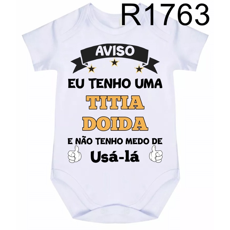 Body Bebê Titia Doida R1763 | Shopee Brasil