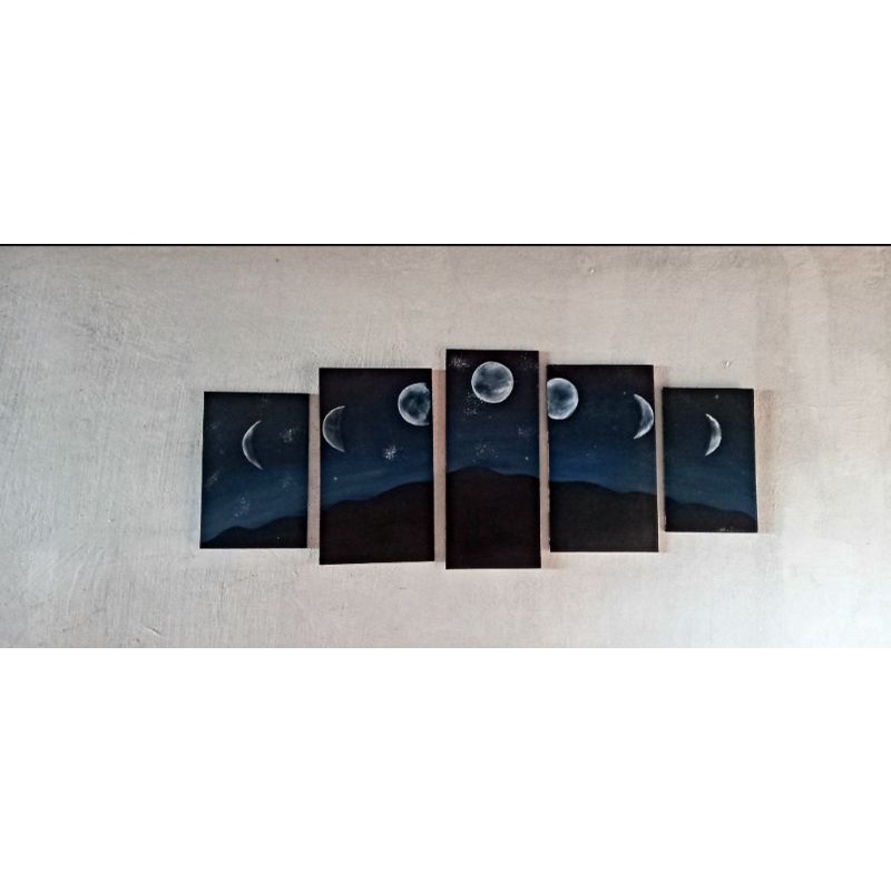 Quadro Mosaico fases da Lua | Shopee Brasil