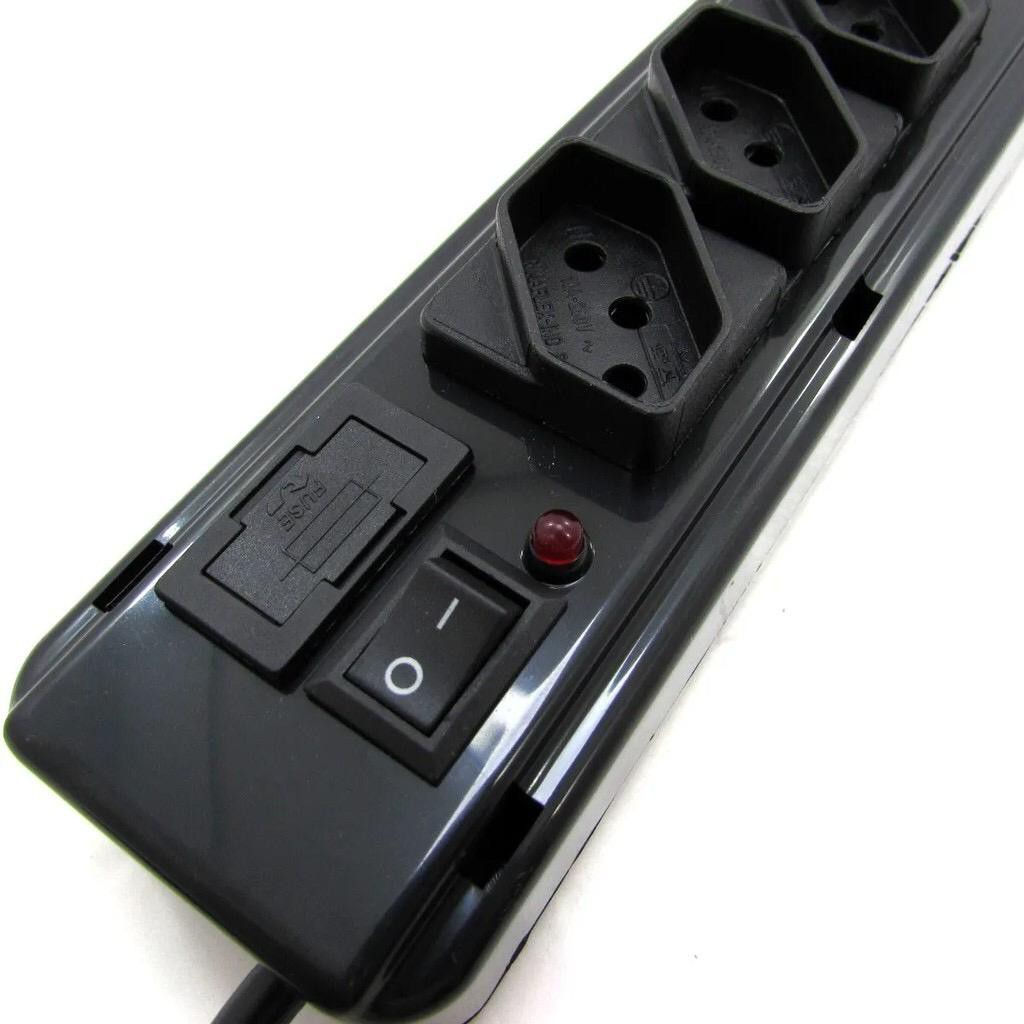 Filtro de Linha de Tomadas Régua Elétrica Ótima Qualidade Proteção P ...