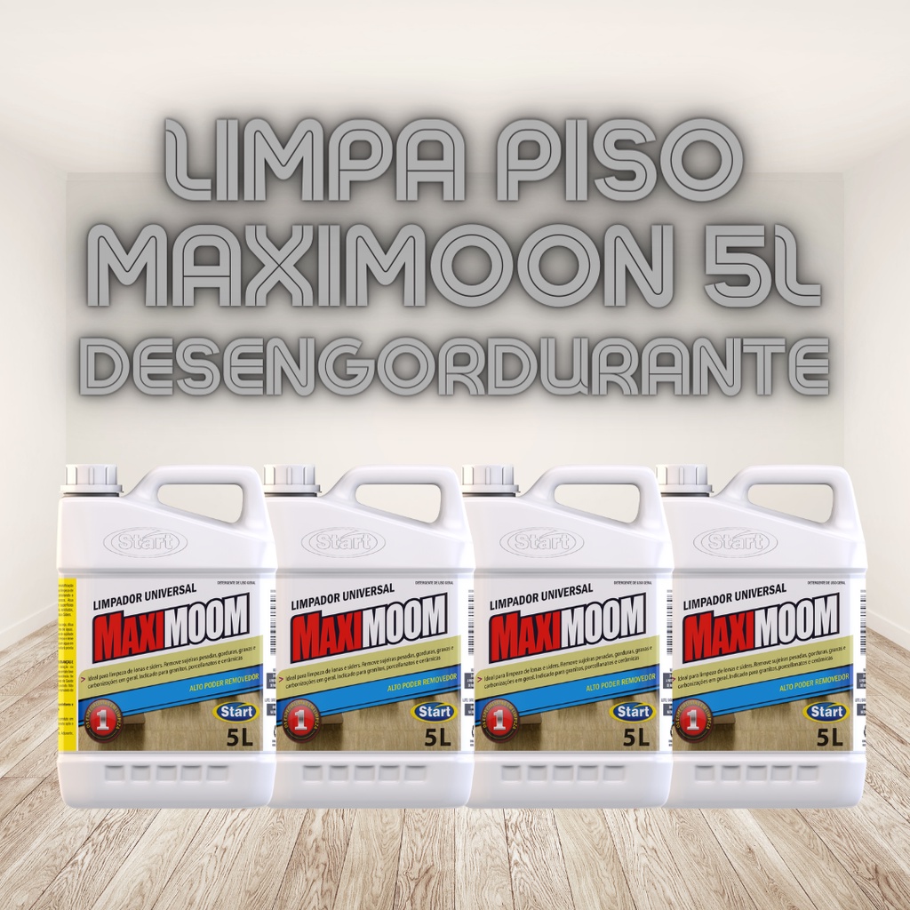 4 LIMPA PISO DESENGORDURANTE MAXIMOON 5L | Shopee Brasil
