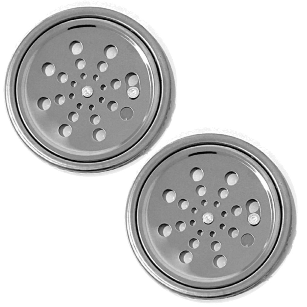 Kit Com 2 Grelha Ralo Inox Rotativa Redonda 10x10 Com Caixilho | Shopee ...