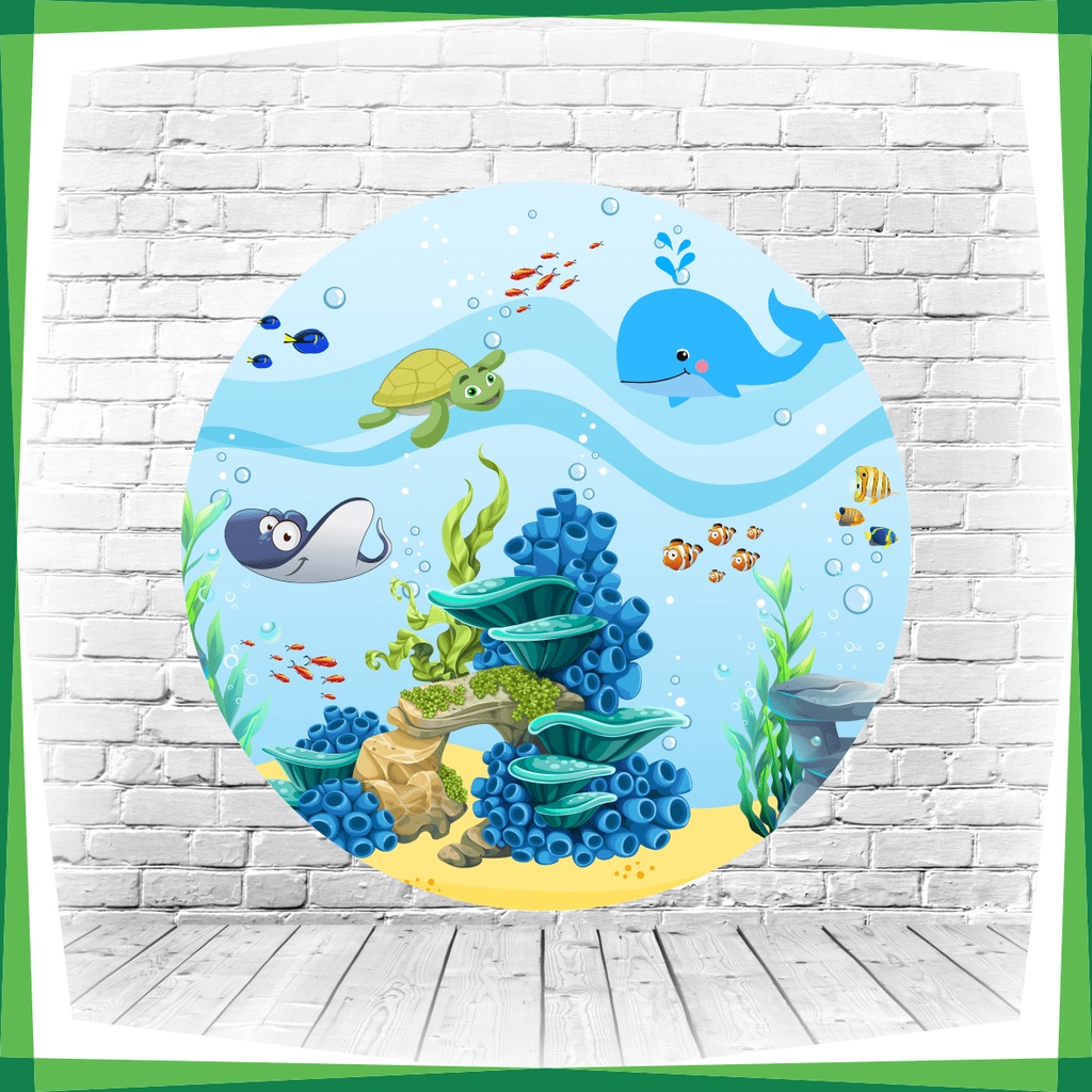 Painel Redondo Fundo Do Mar Cut 2 | Shopee Brasil