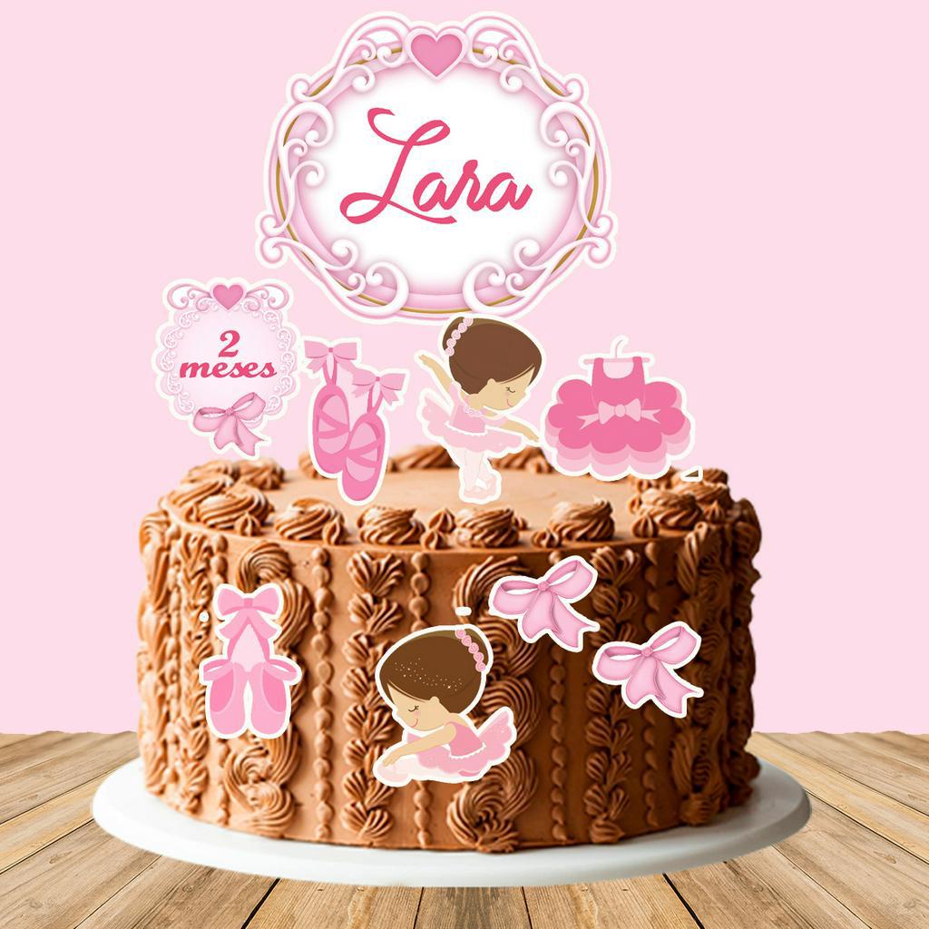 Topo de Bolo Balé Bailarina Ballet Topper Cake (LEIA A DESCRIÇÃO ...
