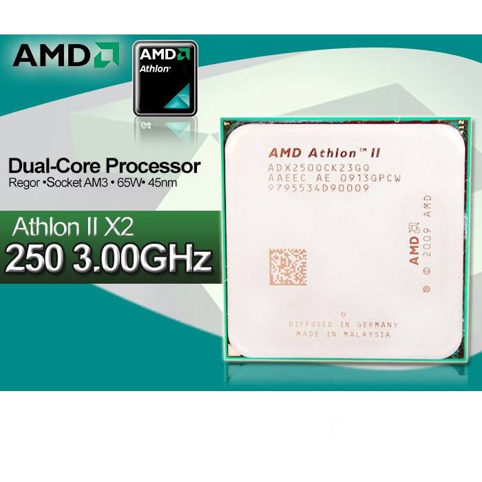 Processador AMD CPU Athlon Ii X2 250 3.0GHz Socket AM3 (ADX250OCK23GQ ...