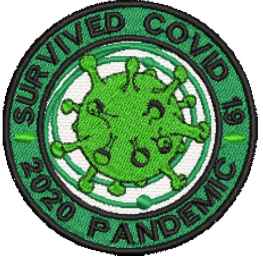 Patch Bordado Termocolante - Survived Covid | Shopee Brasil