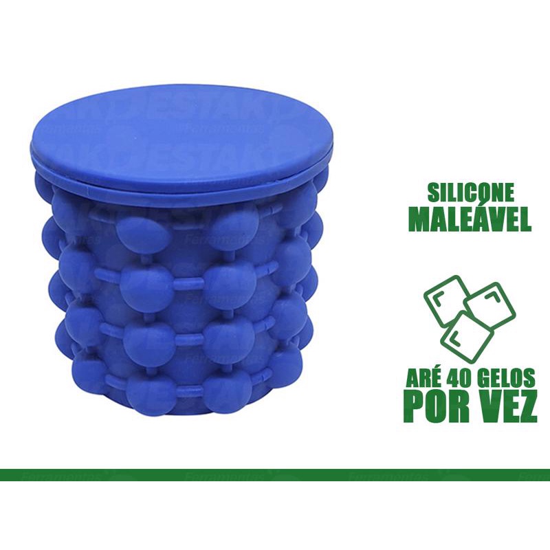 Balde De Gelo Silicone Termico Ice Magic Forma De Gelo | Shopee Brasil