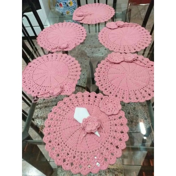 Sousplat De Croche Suplat /sulpla 40cm/UNIDADE | Shopee Brasil