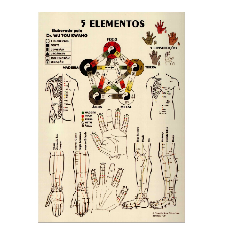 Mapa - 5 Elementos - Dr. Wu Tou Kwang | Shopee Brasil
