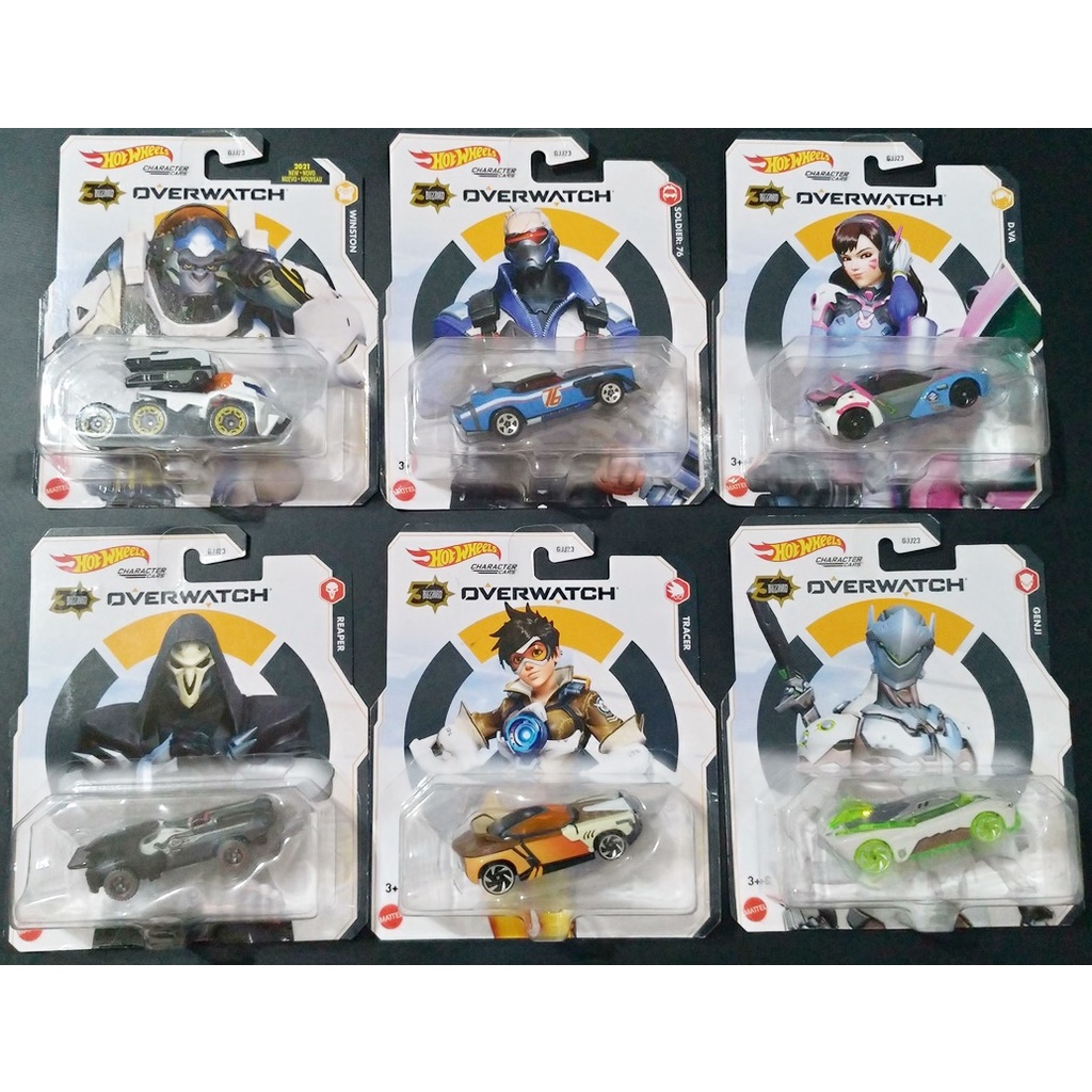 Coleção Character Cars Overwatch - HotWheels - Pack 6 Minis | Shopee Brasil