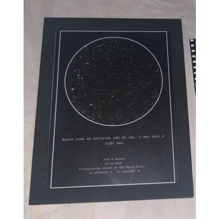 Quadro Mapa das Estrelas / Mapa Estelar / Meu Céu / Mapa Celeste ...
