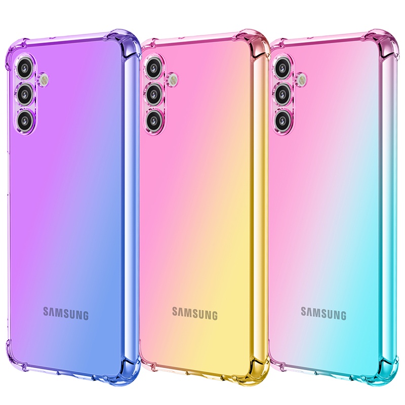 Samsung Galaxy A13 A04S A14 A54 A34 A32 A25 A04 4G Capa Gradiente TPU Flexível Duas Cores ...