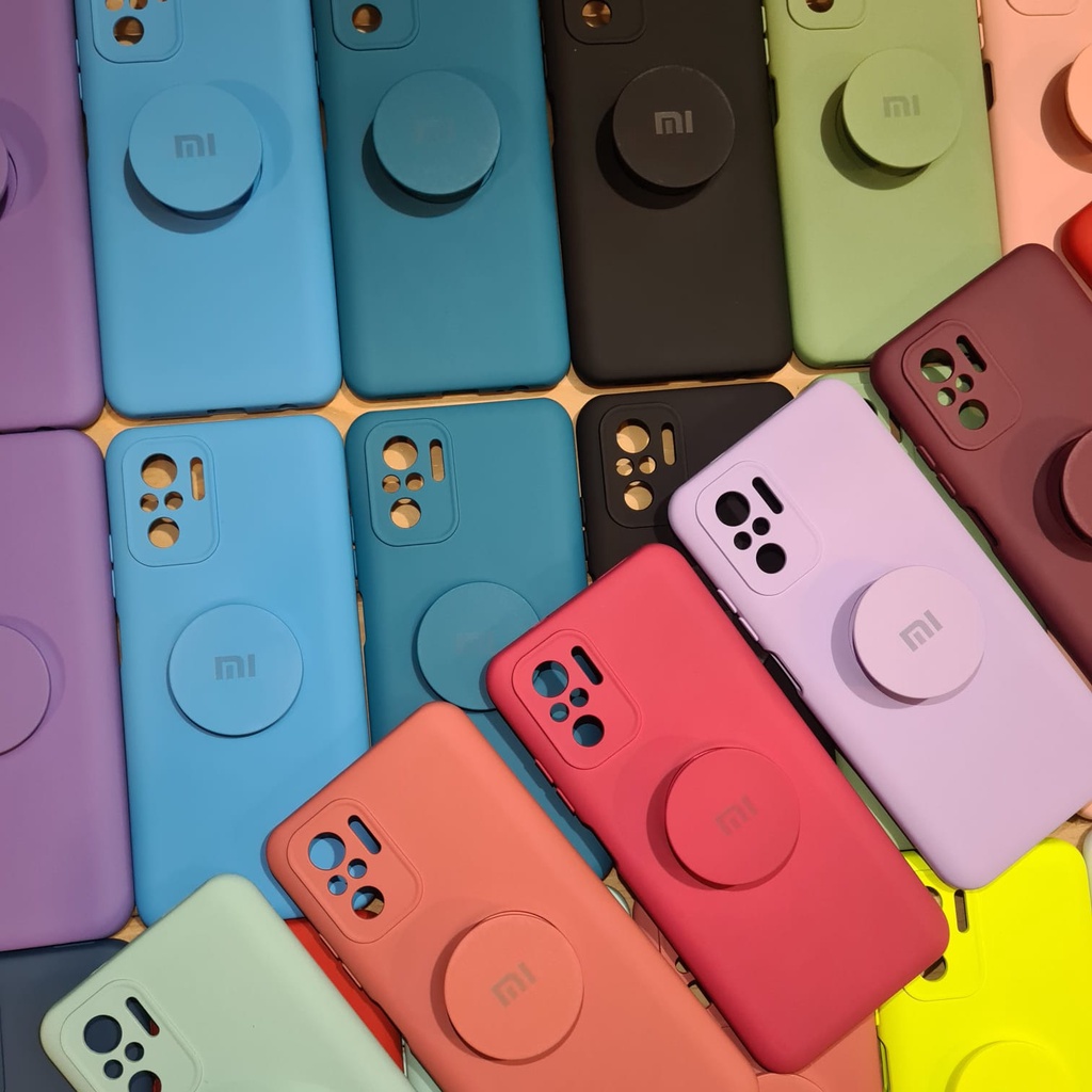 Capa Capinha Case Anti-Impacto Silicone para Xiaomi Redmi Note 10/ Redmi Note 10S com Pop Socket ...