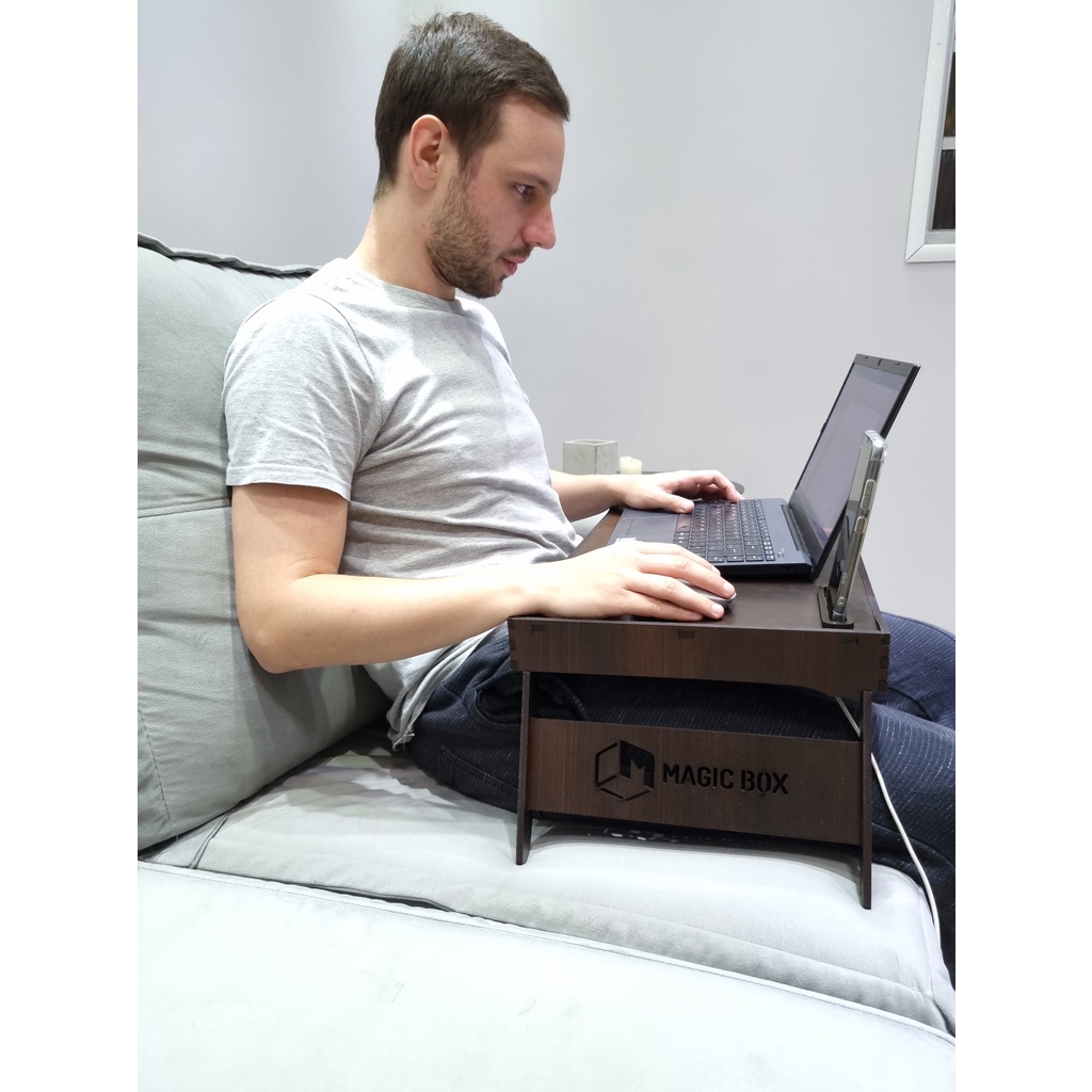 Apoio Notebook Suporte Mesa Bandeja Cama Colo Sofá Laptop | Shopee Brasil