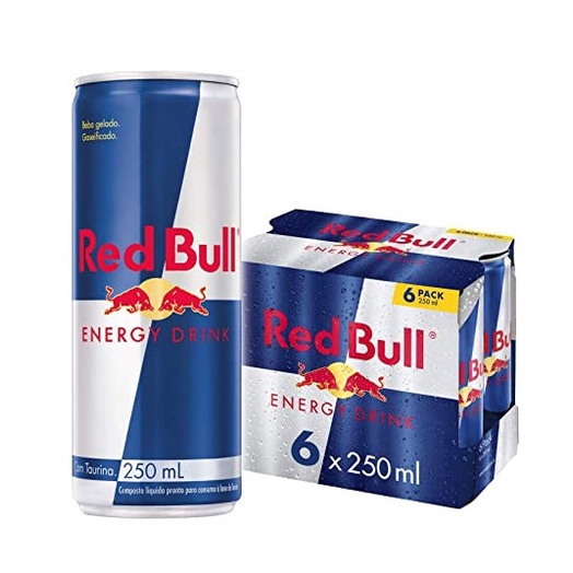 Energético Red Bull com 6 Latas de 250Ml | Shopee Brasil