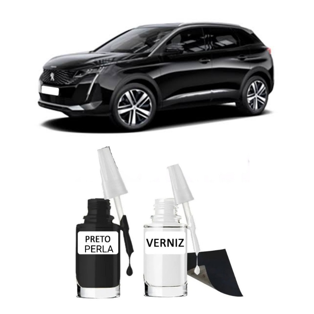 Tinta Tira Risco Automotivo 3008 Cor Preto Perla Nera | Shopee Brasil