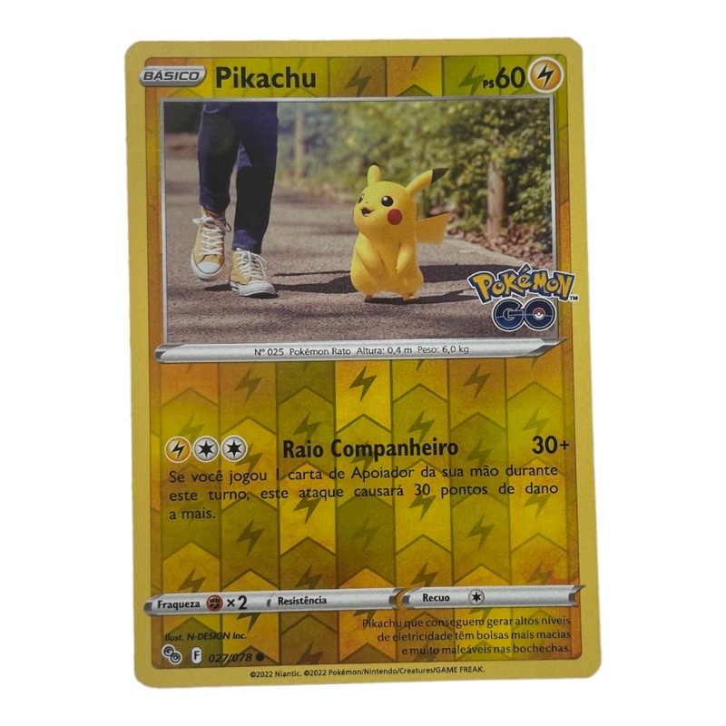 Carta Pikachu Pokemon Go (27/078) Reverse Foil | Shopee Brasil