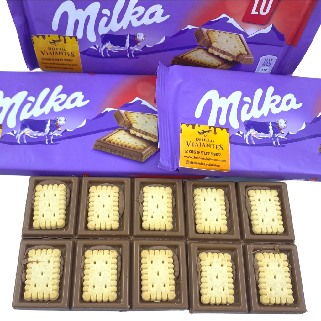 Chocolate Milka & Lu - Biscoito doce - Importado 87g | Shopee Brasil