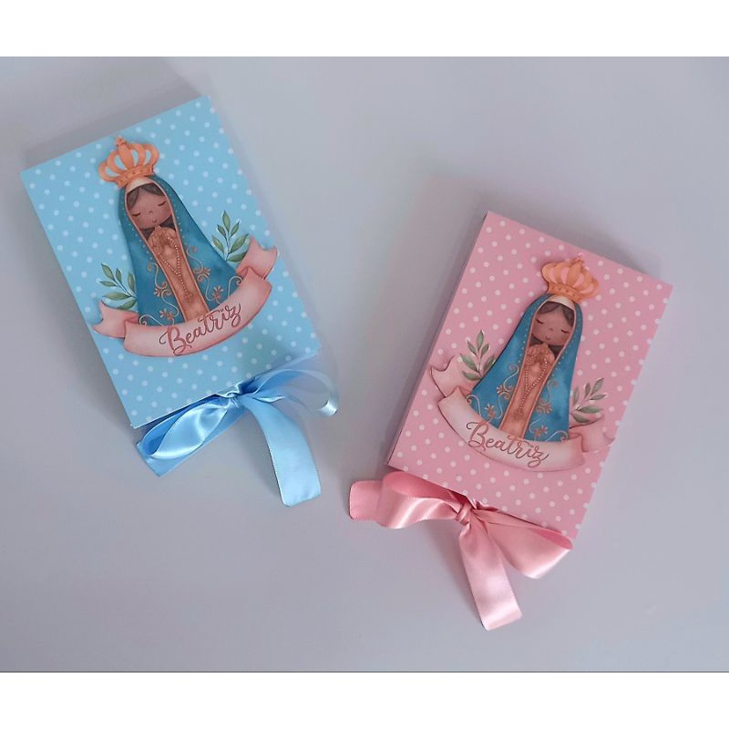 Caixa convite padrinhos de batismo ou consagração para bis ou batom de ...