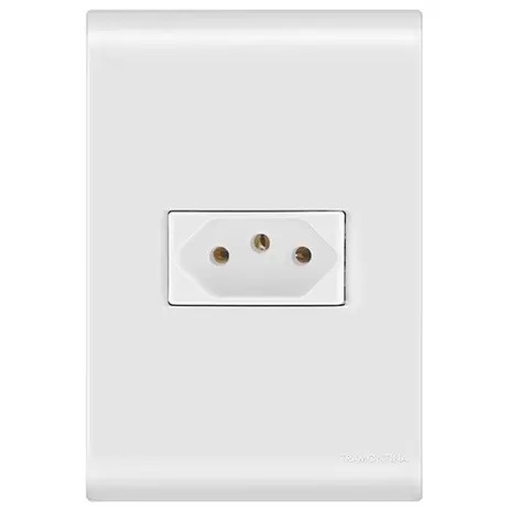 Tomada Simples 4x2 Branca com 10A e 20A (Liz - TRAMONTINA). | Shopee Brasil