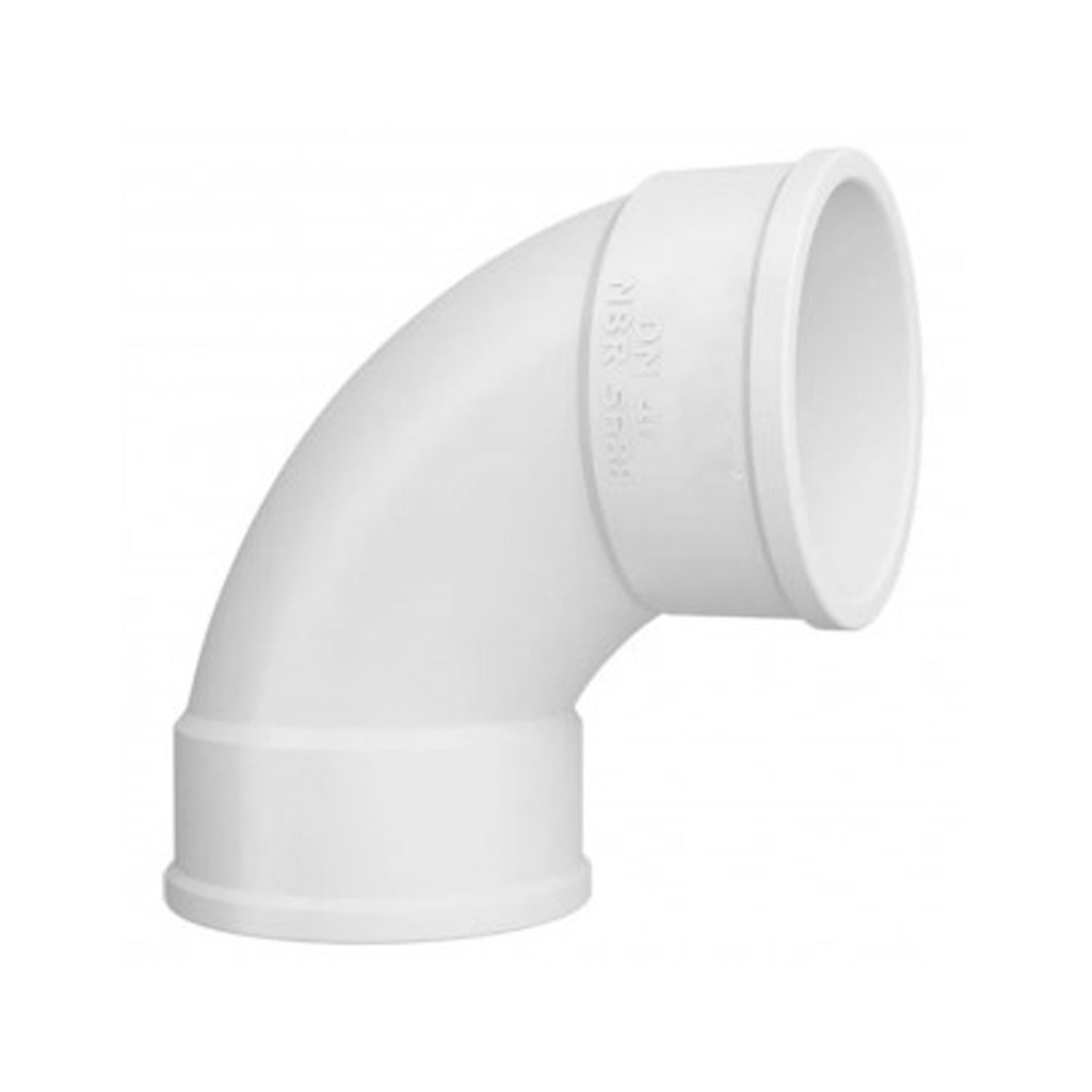 Curva Curta 90° x 100mm Esgoto Cor Branca DN100 PB PVC | Shopee Brasil