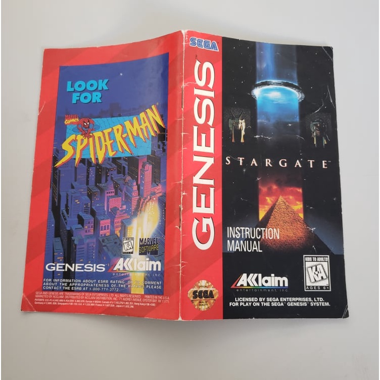Manual Stargate Sega Mega Drive Original | Shopee Brasil