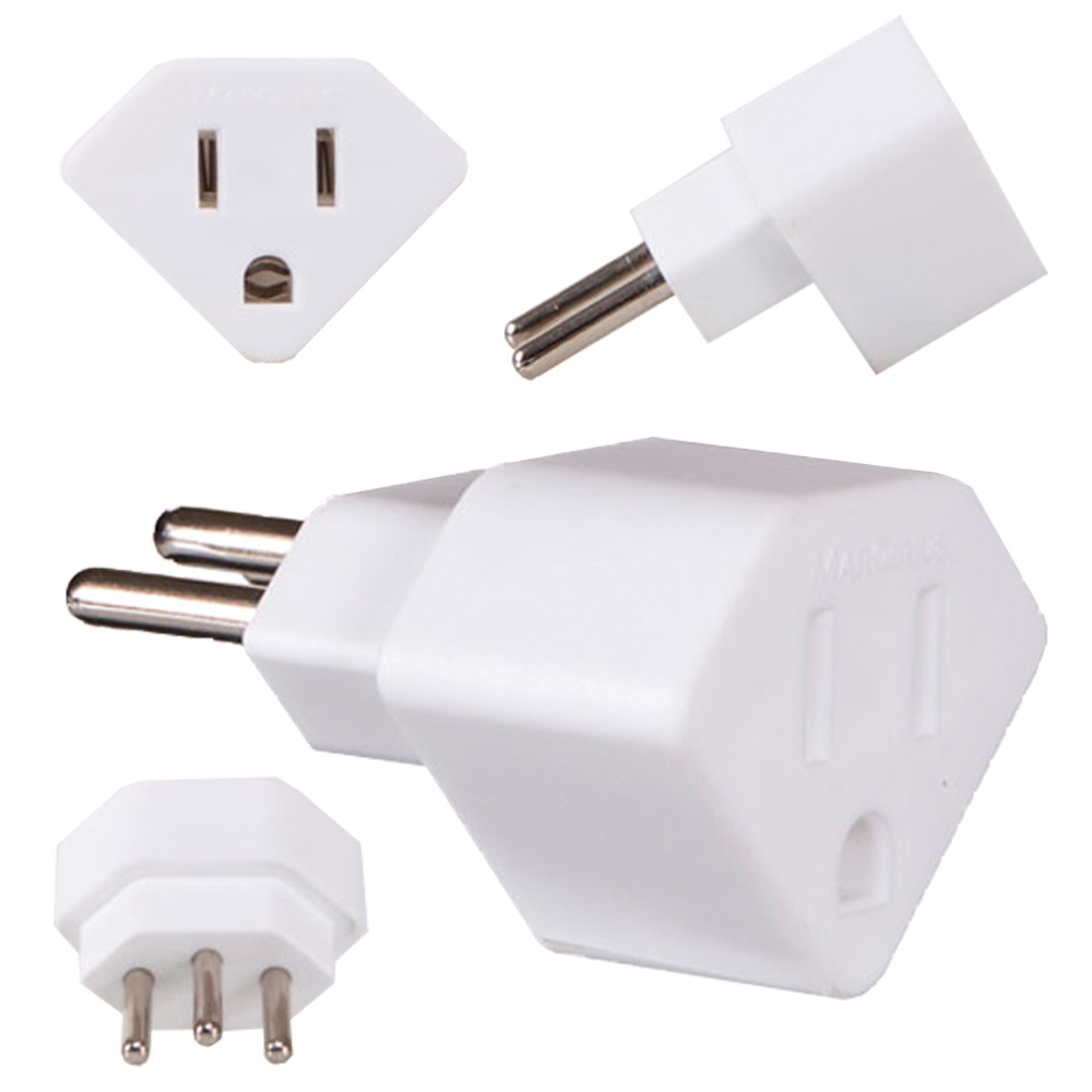 Adaptador Plug Plugue Tomada Americana Brasileira 3 Pinos 10a Branco ...