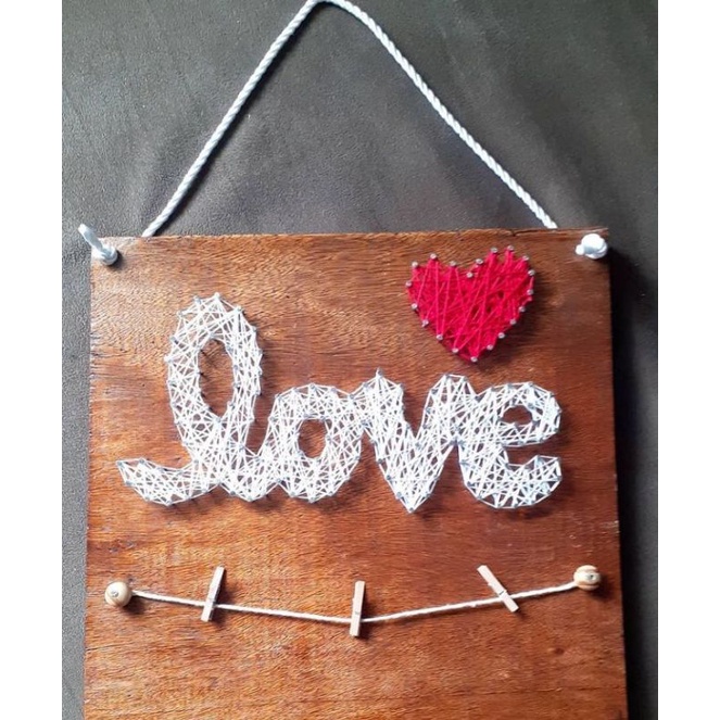 Quadro string Art love. | Shopee Brasil