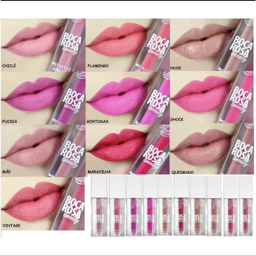 Batom boca rosa queimado. | Shopee Brasil
