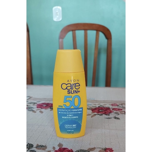 Protetor Solar 2 em 1 Rosto e Corpo FPS 50 Avon Care Sun+ 120g | Shopee Brasil