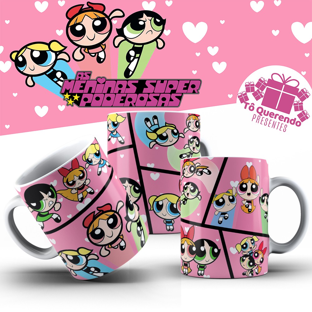 Caneca ceramica meninas super poderosas personalizadas, presentes ...