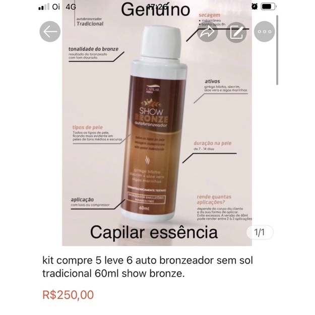 kit 3 auto bronzeadores tradicional 60ml + 1 óleo bronzeador morena ...