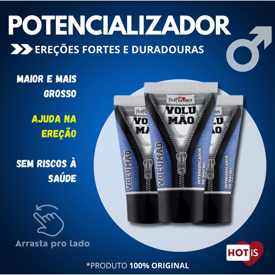 Gel Volumão Engrossa, incha, aumenta 100% Original - Excitante Masculino Estimulante e ...