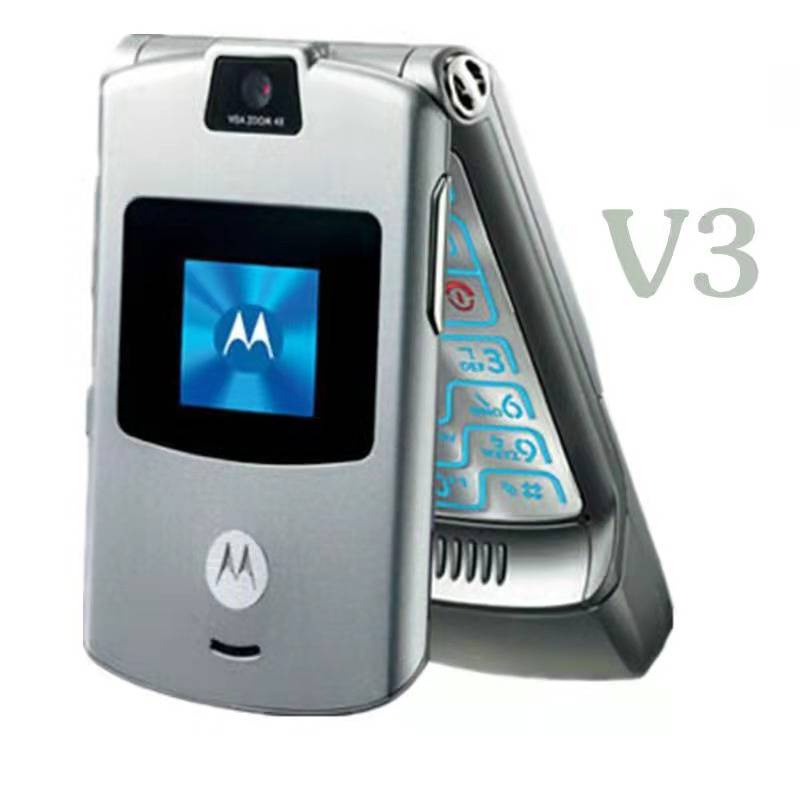 M o A r la V3 Celular Versão Mundial Flip GSM-3g Quad Band Mo t ola Razr | Shopee Brasil