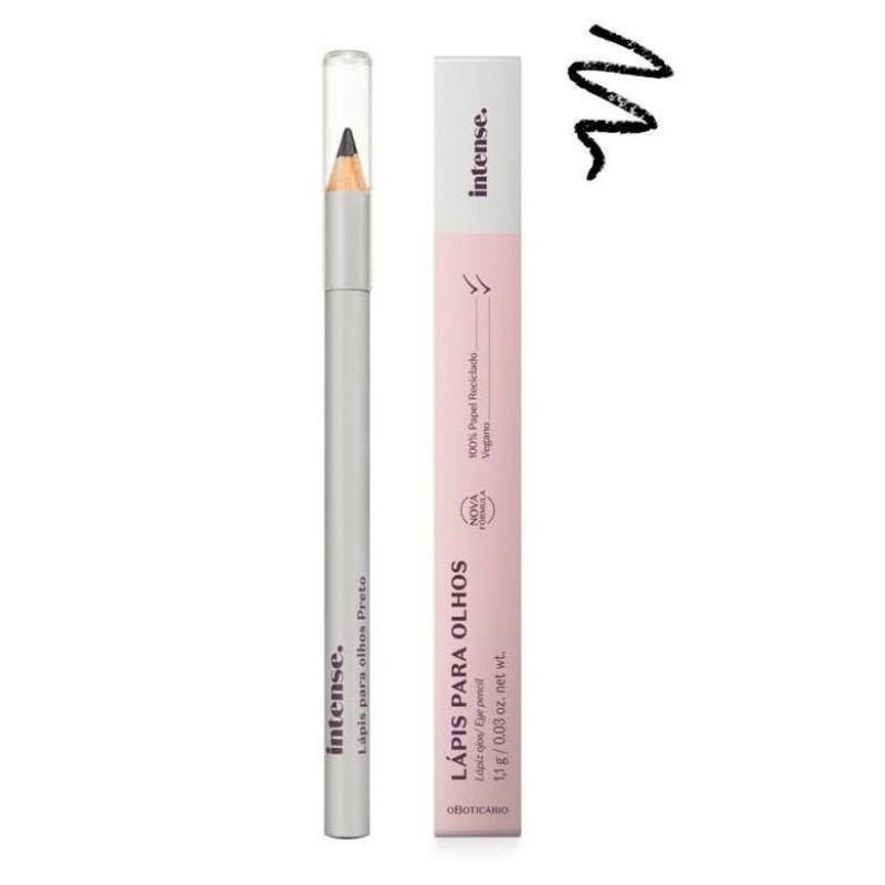 Lápis preto para olhos intense 1,1g O Boticário | Shopee Brasil